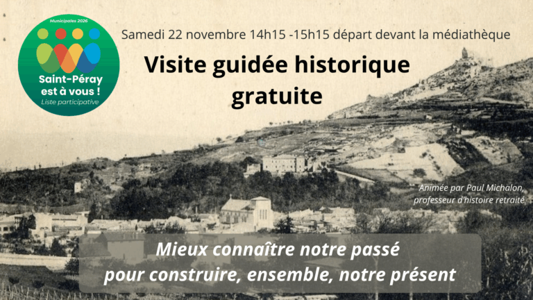 Samedi 22/11 : visite guidée historique de Saint-Péray - Saint-Péray ...